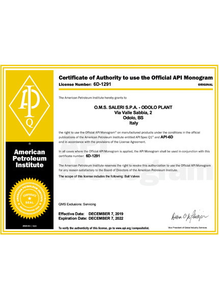 Certificate_6D-1291_ODOLO - OMS - Saleri